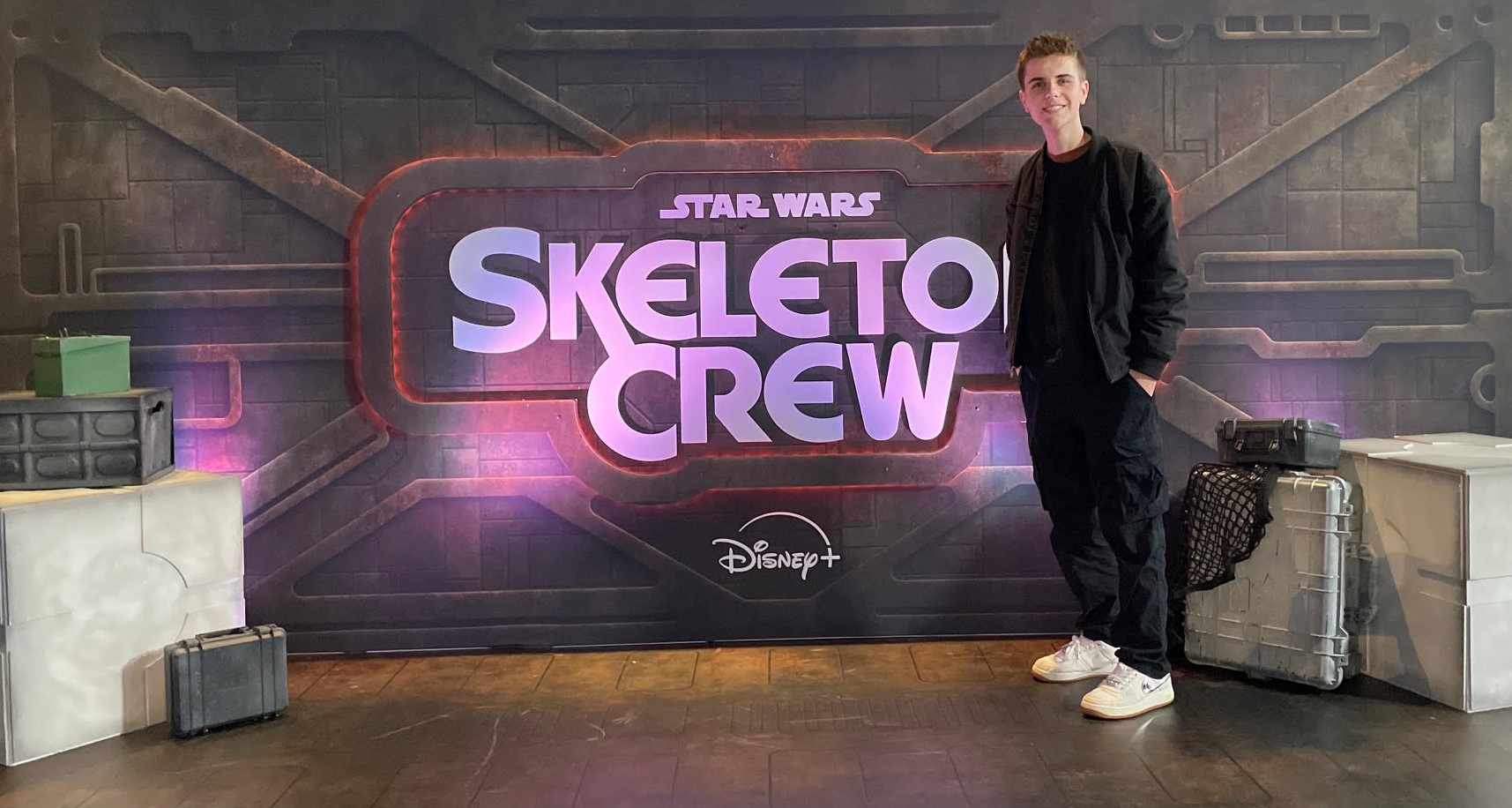 Con at the Star Wars Skeleton Crew Screening Party