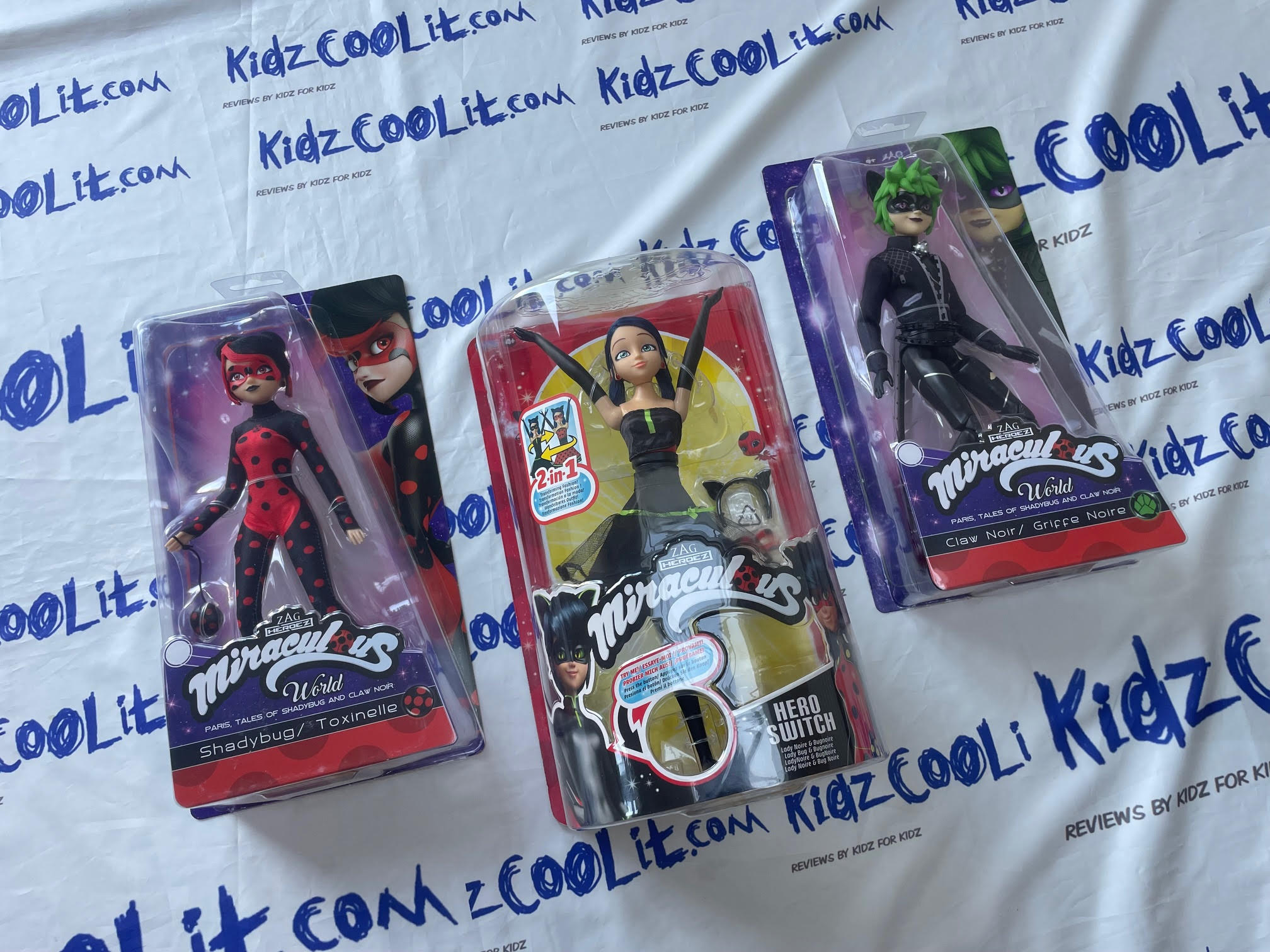 Bandai – Miraculous Claw Noir, Shadybug and Hero Switch Ladybug Doll ...